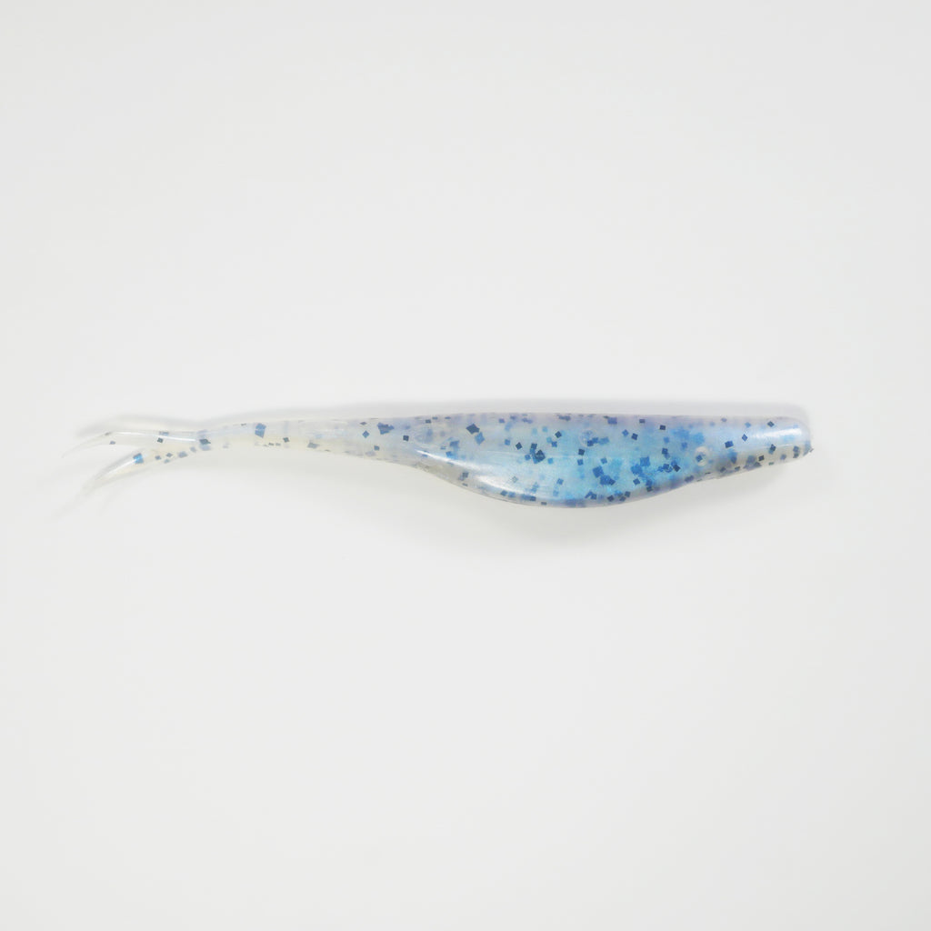 5" Fluke Soft Plastic - CLEAR BLUE FLAKE - 20 pack - FREE SHIPPING ...