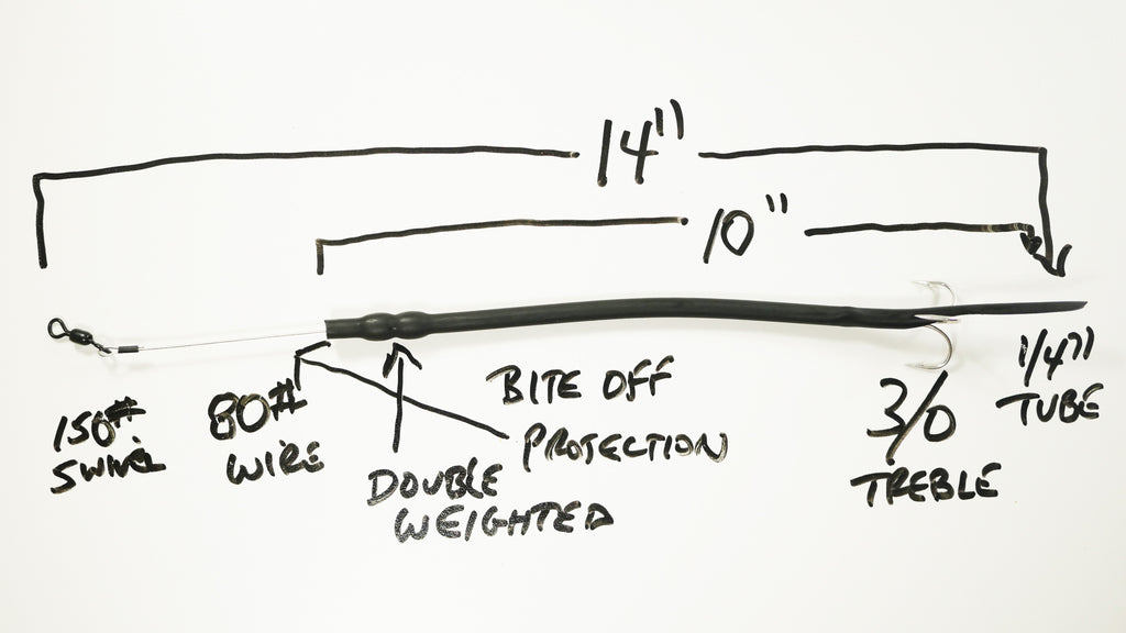 Black - Baby Cuda Tubes DOUBLE WEIGHT w/ TREBLE HOOK - 3 Pack - FREE S ...