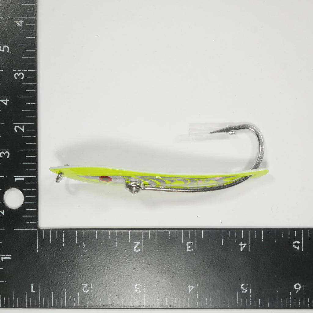 DRONE SPOON - HOLOGRAPHIC CHARTREUSE - 4" - 3/4 oz. – All About The Bait