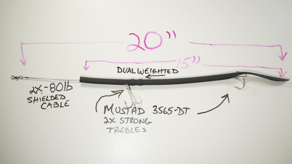 MIXED PACK CLASSIC CUDA TUBES (DOUBLE) TREBLE HOOK - 5 Pack - FREE SHI ...