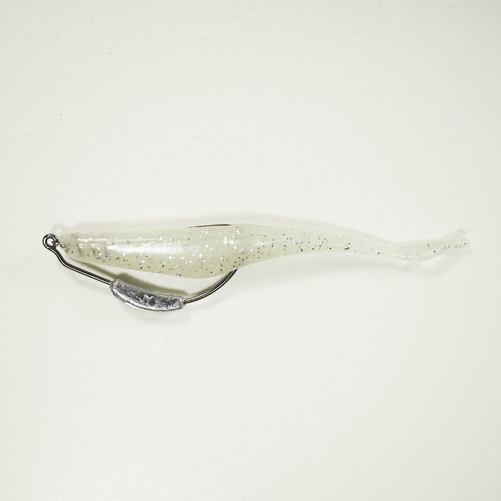 (Weighted Hook) 4" Fluke Soft Plastic - GLOW - 5 Rigs+20 pack - FREE S ...