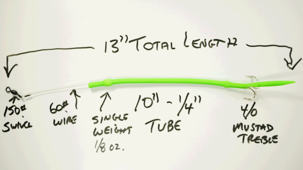 Green - Baby Cuda Tubes SINGLE WEIGHT w/ TREBLE HOOK - 3 Pack - FREE S ...