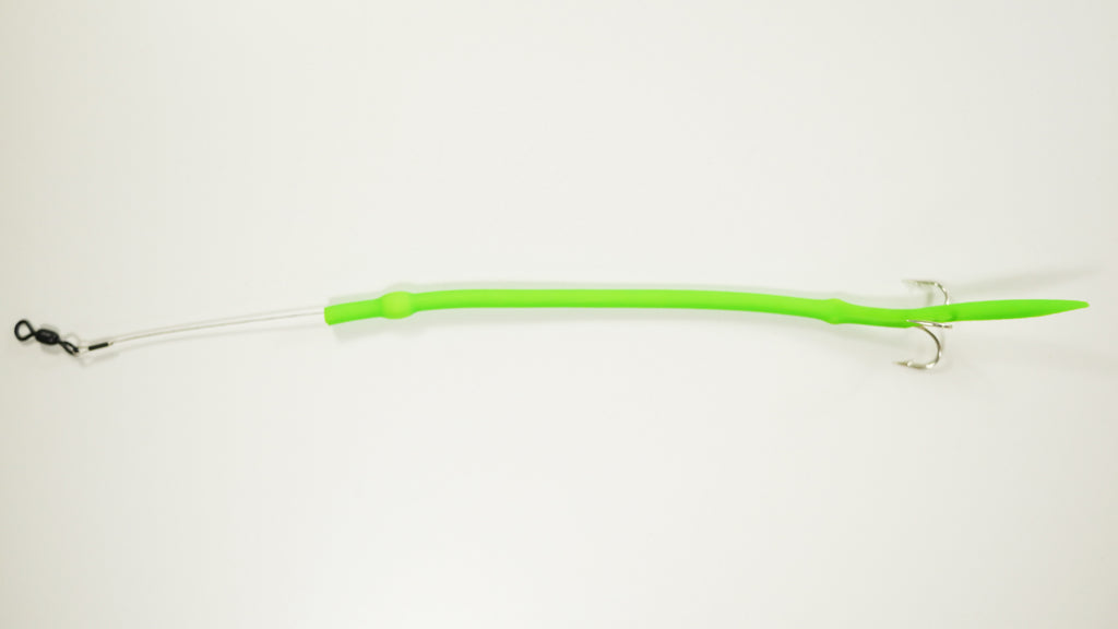 Green - Baby Cuda Tubes SINGLE WEIGHT w/ TREBLE HOOK - 3 Pack - FREE S ...