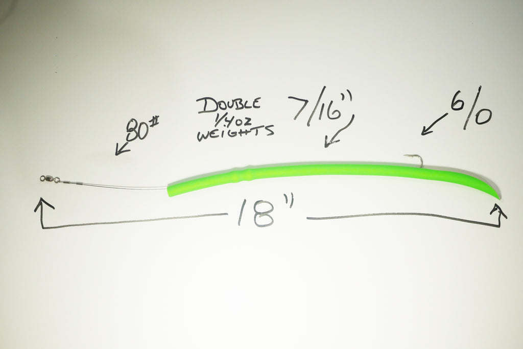 MIXED PACK CLASSIC CUDA TUBES DOUBLE WEIGHTED J-HOOK- 4 Pack - FREE SH ...