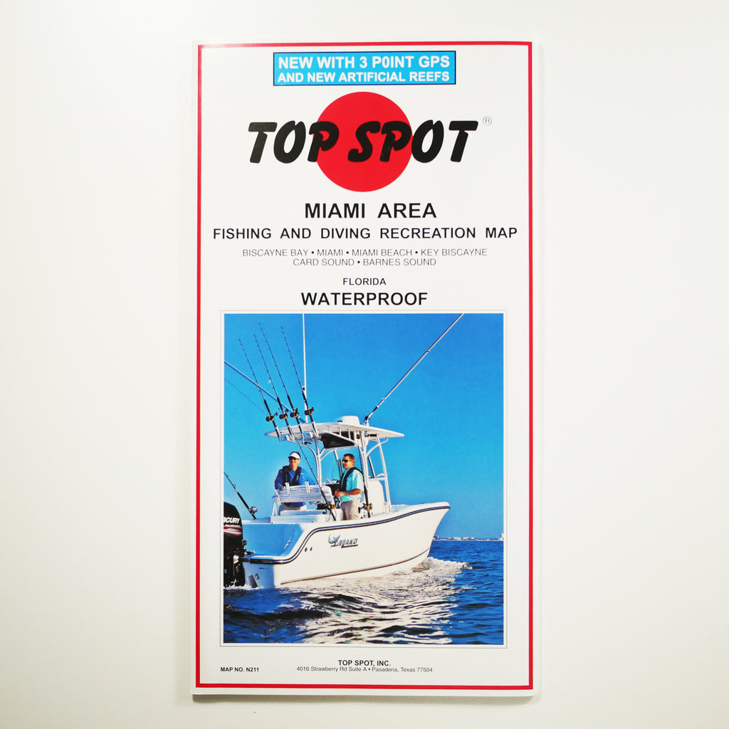 N211 - MIAMI - Top Spot Fishing Maps - FREE SHIPPING – All About The Bait