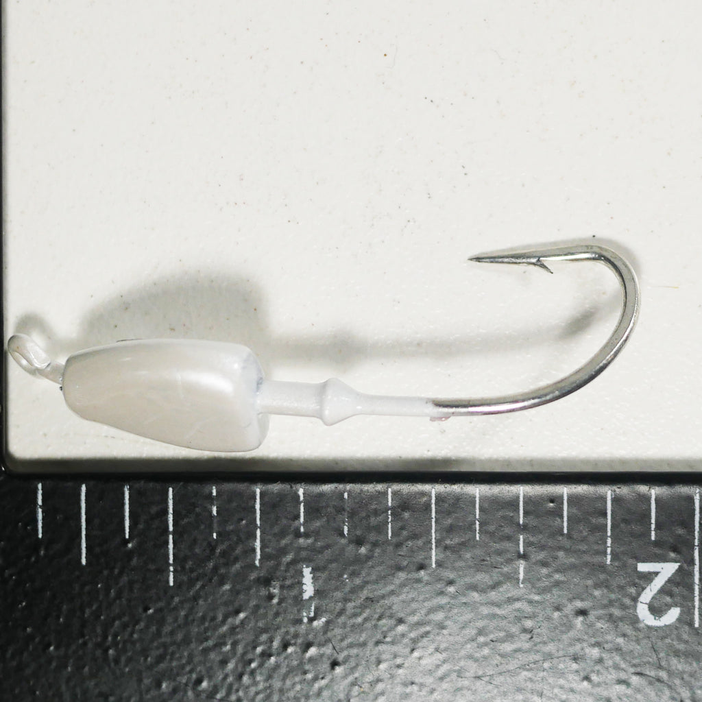 (WHITE) BONEFISH JIGHEAD (STRAIGHT) - 1/4 oz - 3, 5, or 10 pack. FREE ...