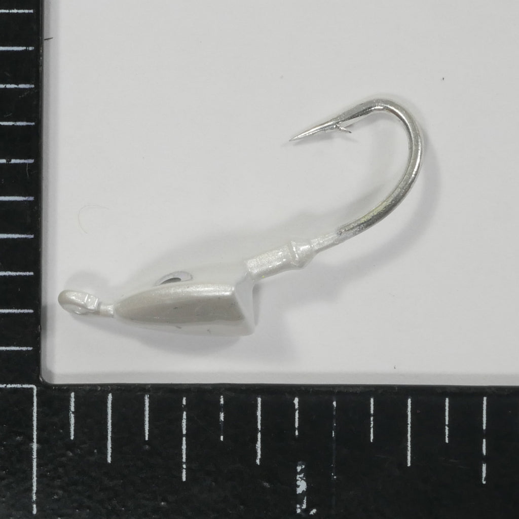 (WHITE) BONEFISH JIGHEAD (30° ANGLED) - 1/8 oz - 3, 5, or 10 pack. FRE ...