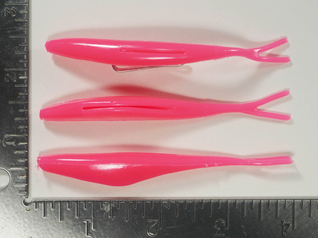 4" Fluke Soft Plastic - PINK - 20 or 40 pack - FREE SHIPPING – All ...