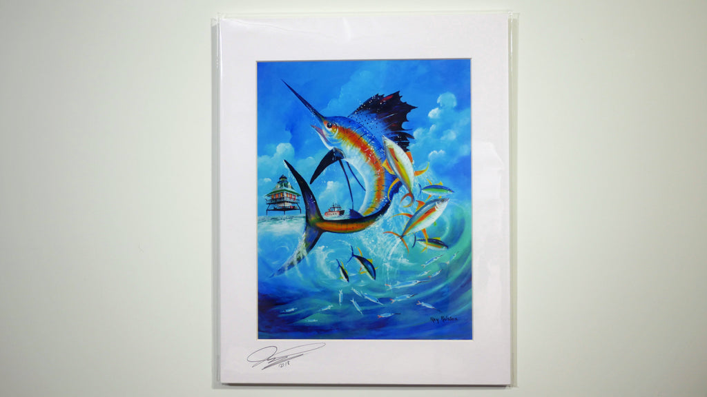 Ray Rolston Canvas Print - Hemingway Billfish/Stilt House - FREE SHIPP ...