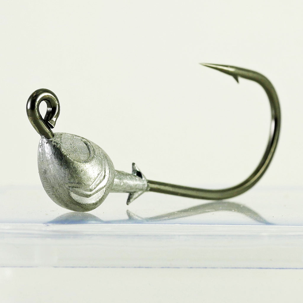 AATB Custom FISH HEAD Jigheads - 1/4 oz - 3/0 Heavy Duty Hook - 5, 10 ...